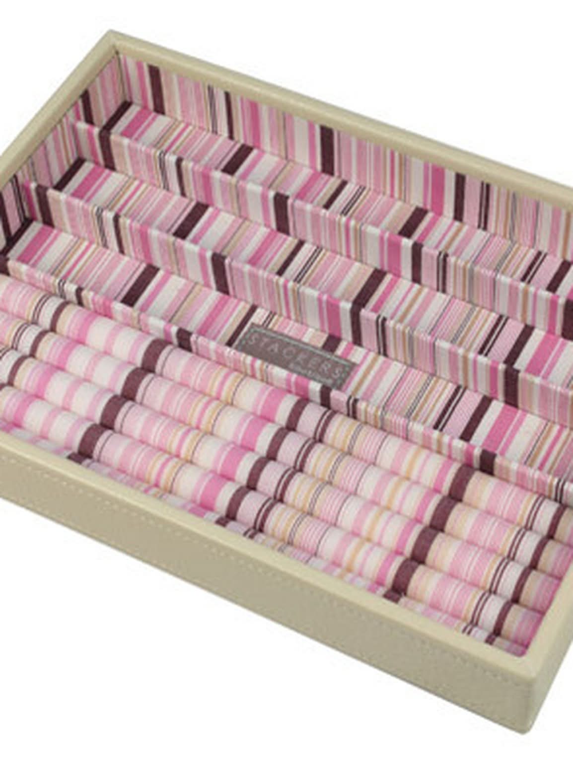 Stackers Ring & Bracelet Layer for Classic Jewellery Box Beige Striped ...