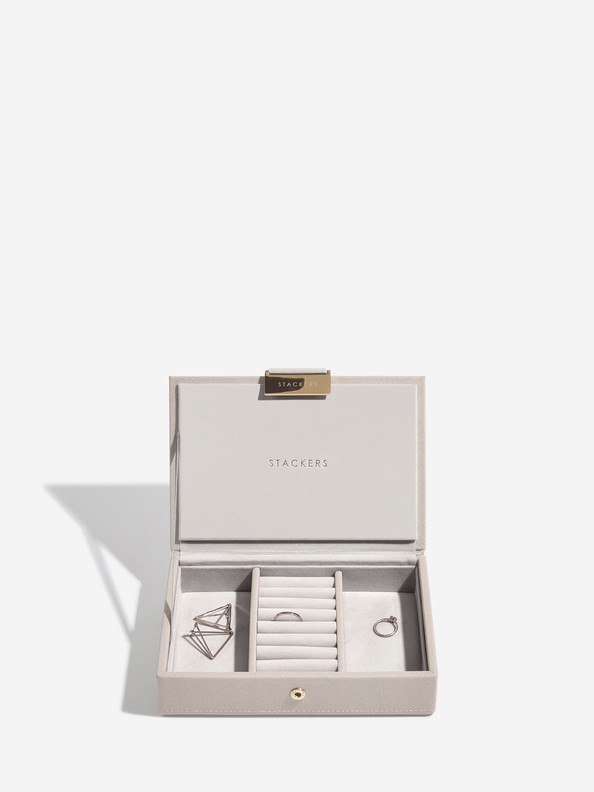 Stackers Lid for Mini Jewellery Box Taupe | Mystackers